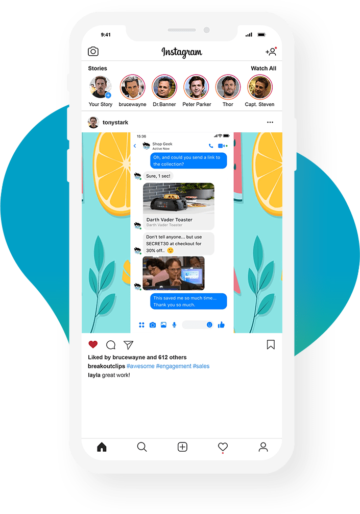 Breakout Clips | Mock Chat Video Template