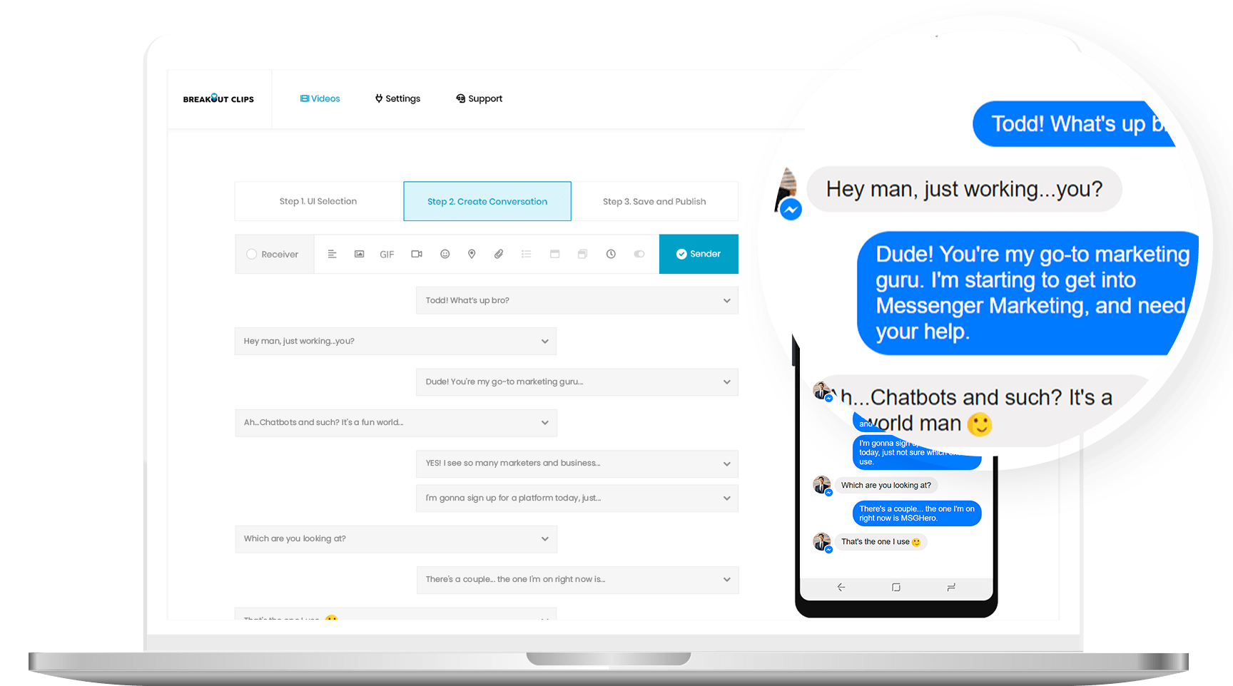 Breakout Clips | Mock Chat Video Template