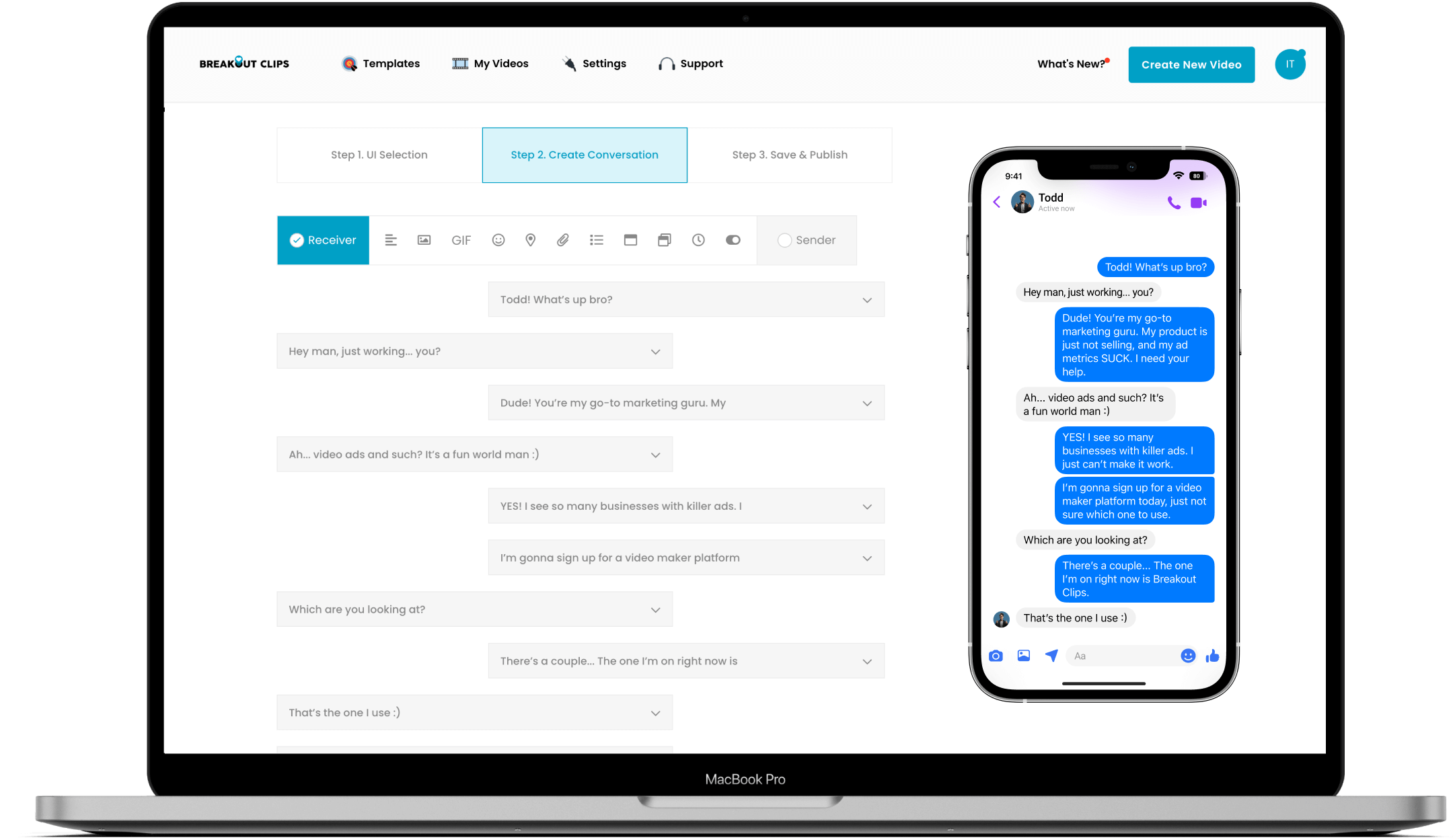 Create a Mock Chat Video | Breakout Clips